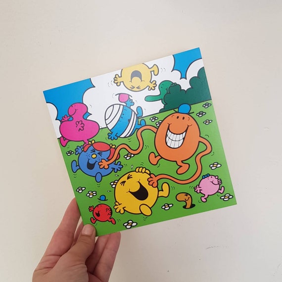Mr. Men Card Birthday Card Mr. Men Birthday Card Mr. | Etsy