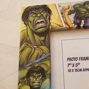 Hulk Frame Superhero Comic Book Decoupage Picture Frame 6x4 or 7x5 ...