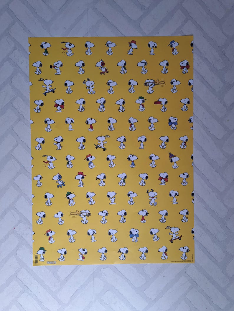 Snoopy Wrapping Paper - Snoopy Gift Wrap - Peanuts Wrapping Paper ...
