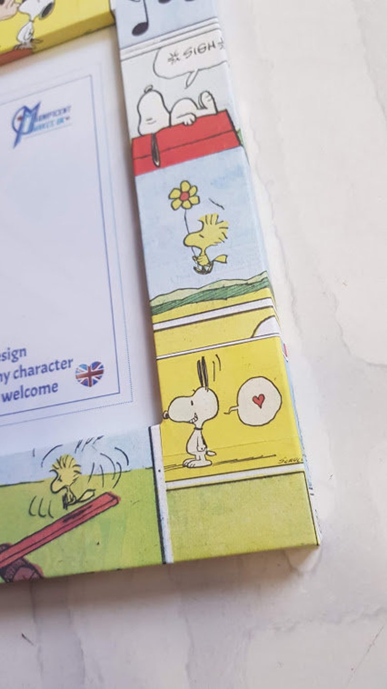 Snoopy Frame Peanuts Frame Comic Book Frame Decoupage - Etsy