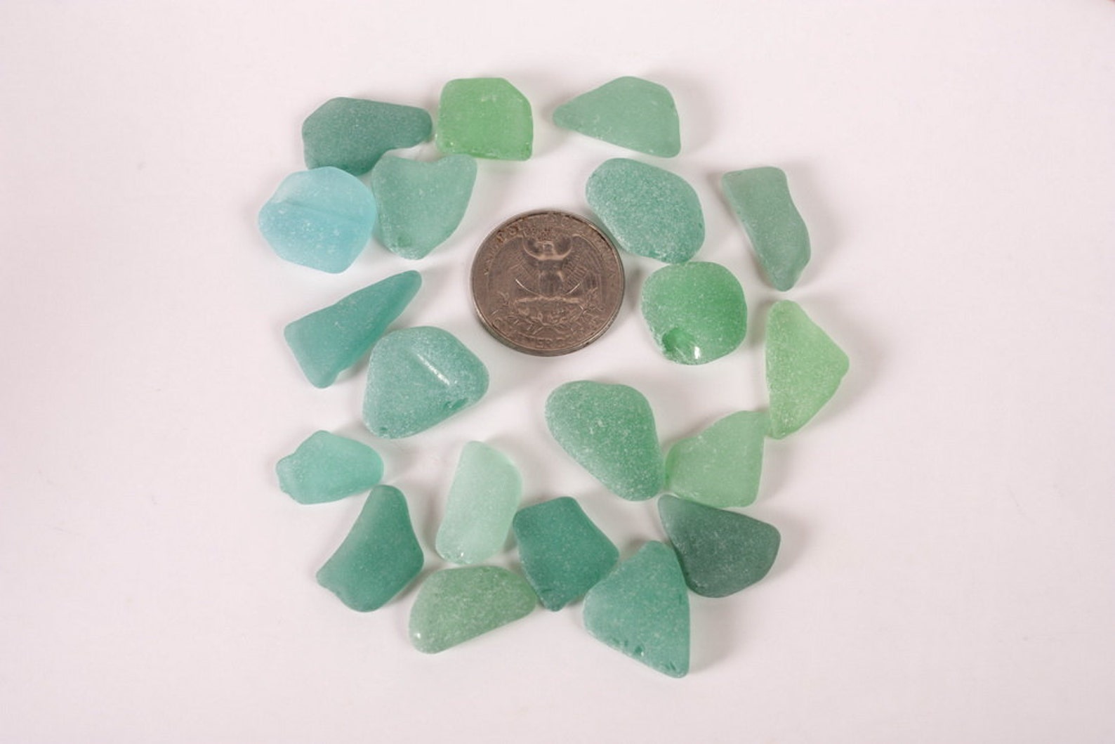 Genuine sea glass 20 pieces of jewelry and jewelry 2 aqua sea | Etsy