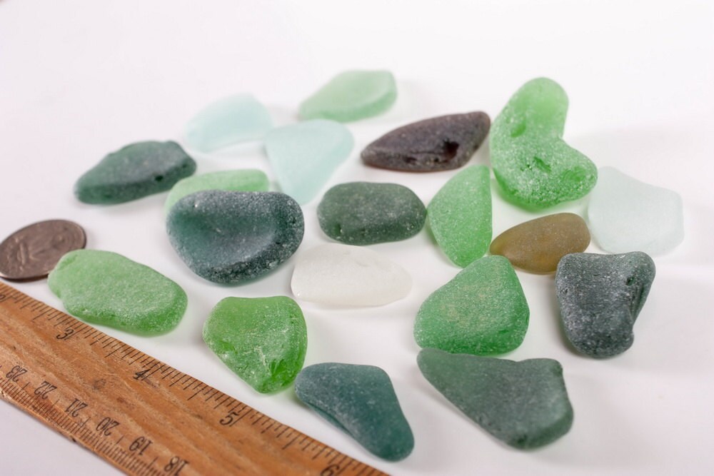 TOP Genuine Sea Glass, 20 Pieces of Natural Big Sea Glass, Jewelry ...