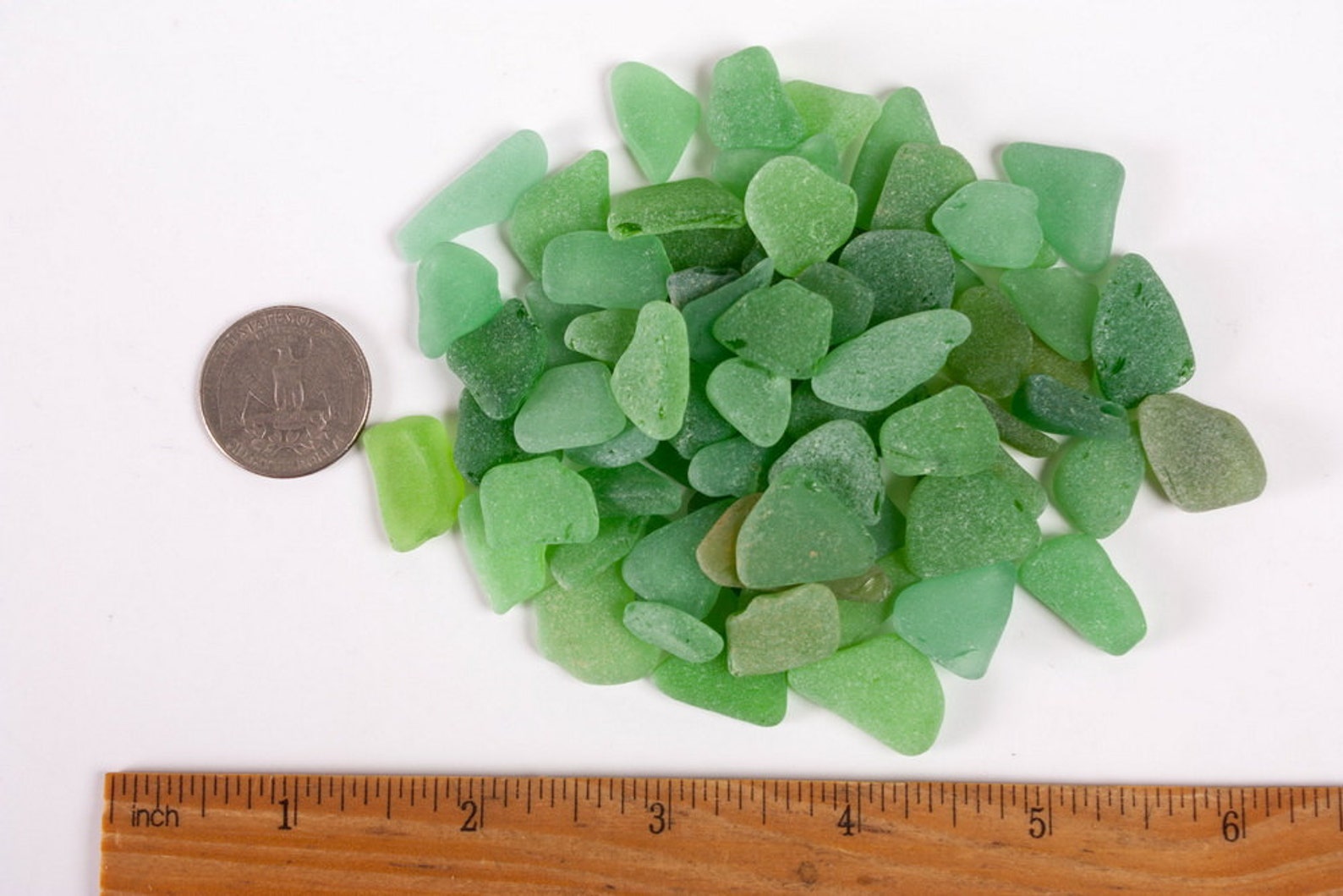 Véritable verre de mer, plus de 70 morceaux de verre de mer vert ...