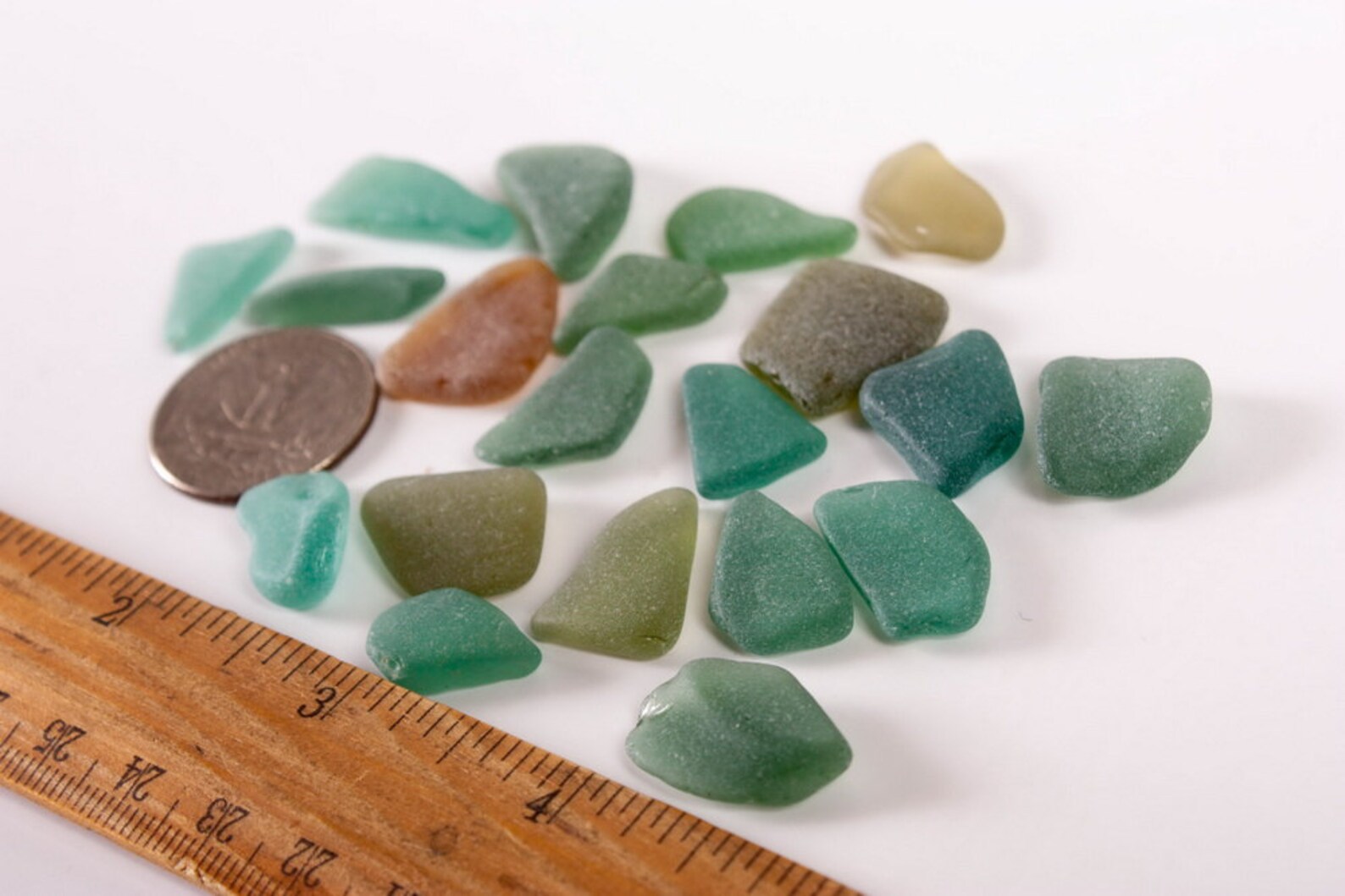 Genuine Sea Glass 20 Pieces of Natural Green and Teal Sea - Etsy