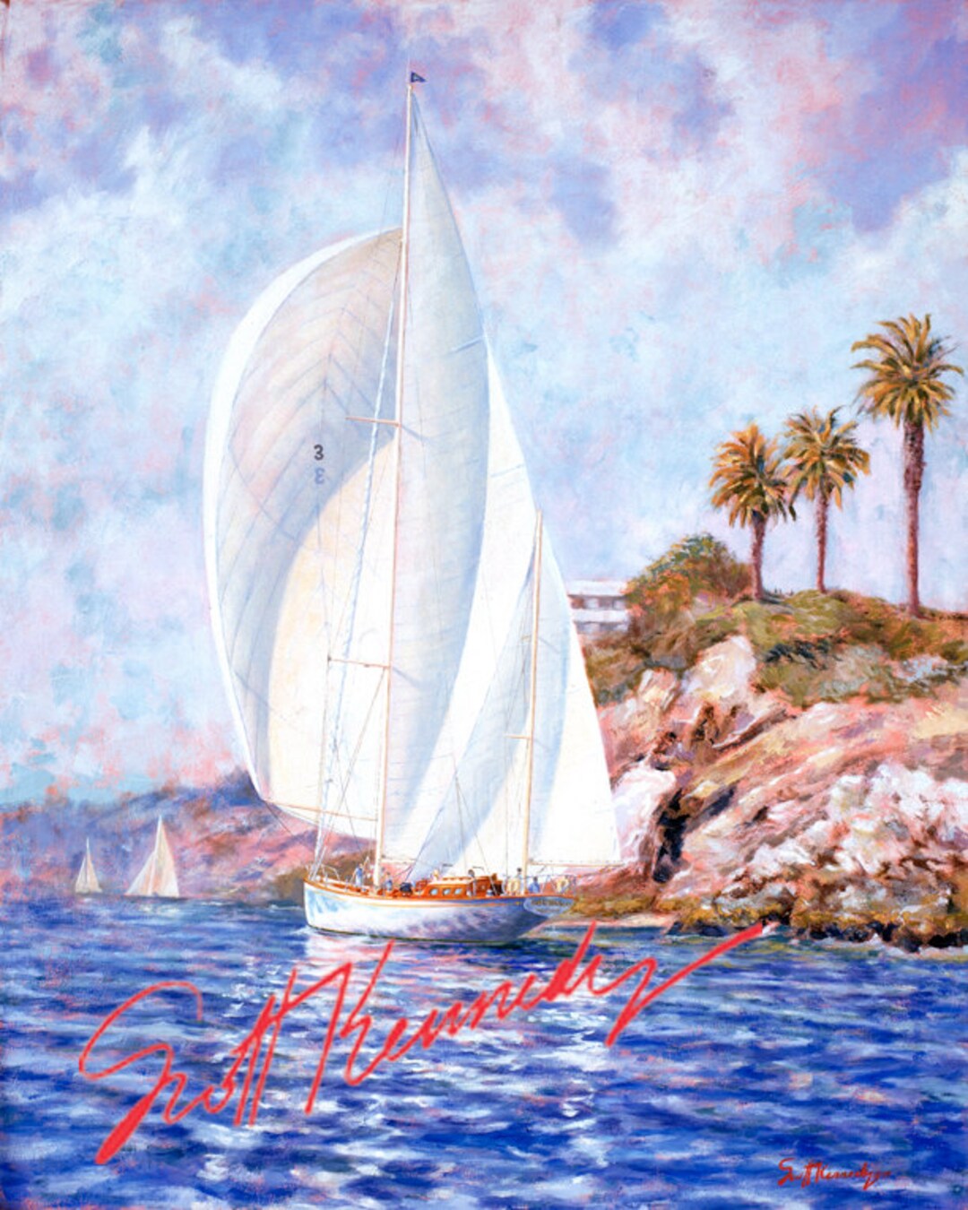 Chubasco - Yawl - Sail Boat Under Sail - Oil Painting /giclee Print - Etsy