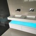 Contemporary Corian Vanity With Hidden Waste- double TROUGH SINK in ...