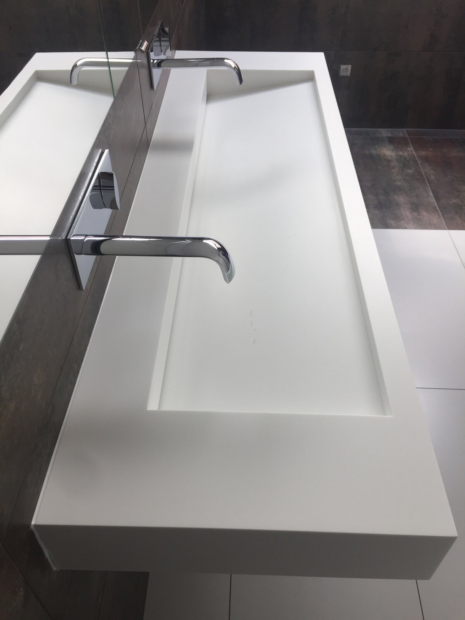 BESPOKE CORIAN Wash Trough With Hidden Waste - Etsy