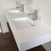 Contemporary Corian Vanity With Hidden Waste- double TROUGH SINK in ...