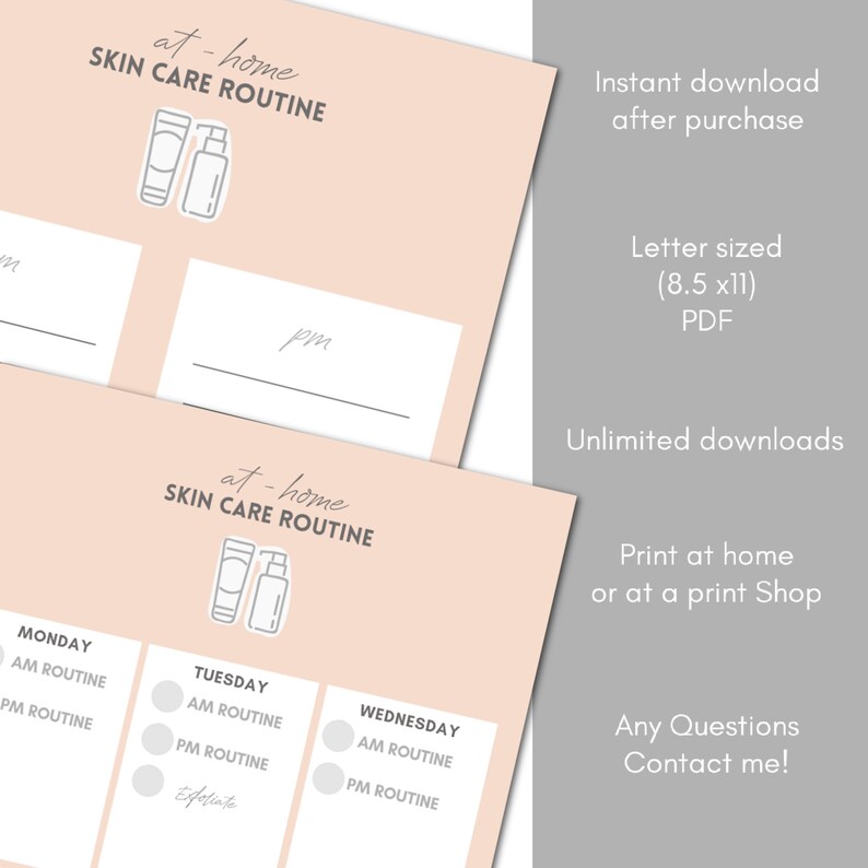 DIGITAL AT-HOME Skin Routine Guide for Estheticians - Etsy