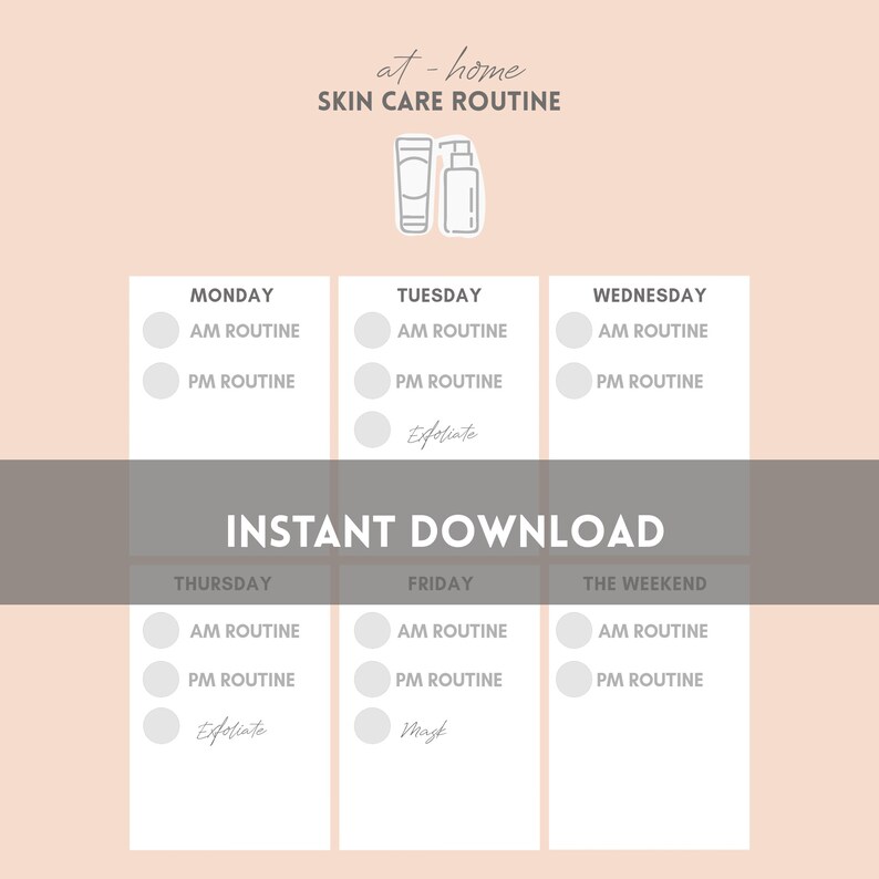 DIGITAL AT-HOME Skin Routine Guide for Estheticians - Etsy