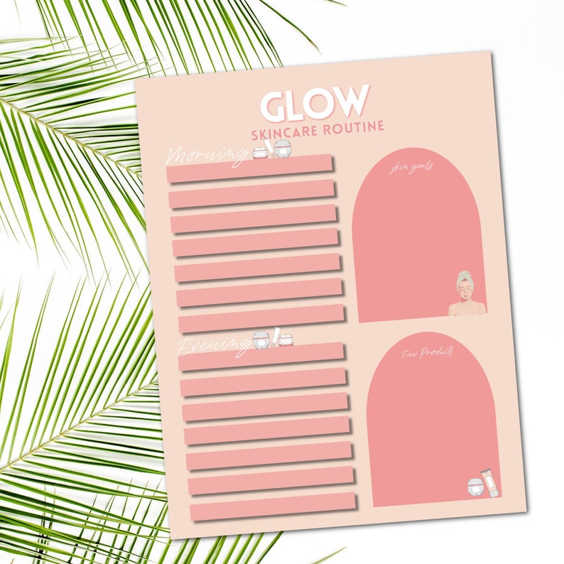 Skincare Printable, Downloadable Sheets, Skincare Planner, Skincare ...