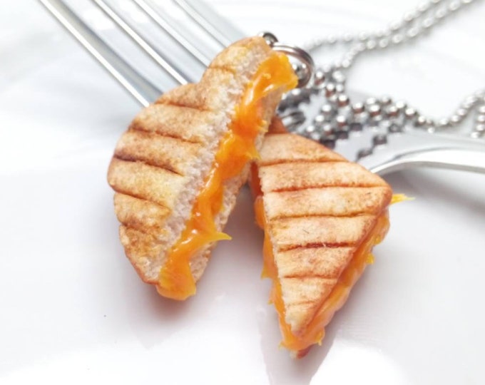 Grilled Cheese Necklace, Grilled Cheese Sandwich, Sandwich Necklace ...