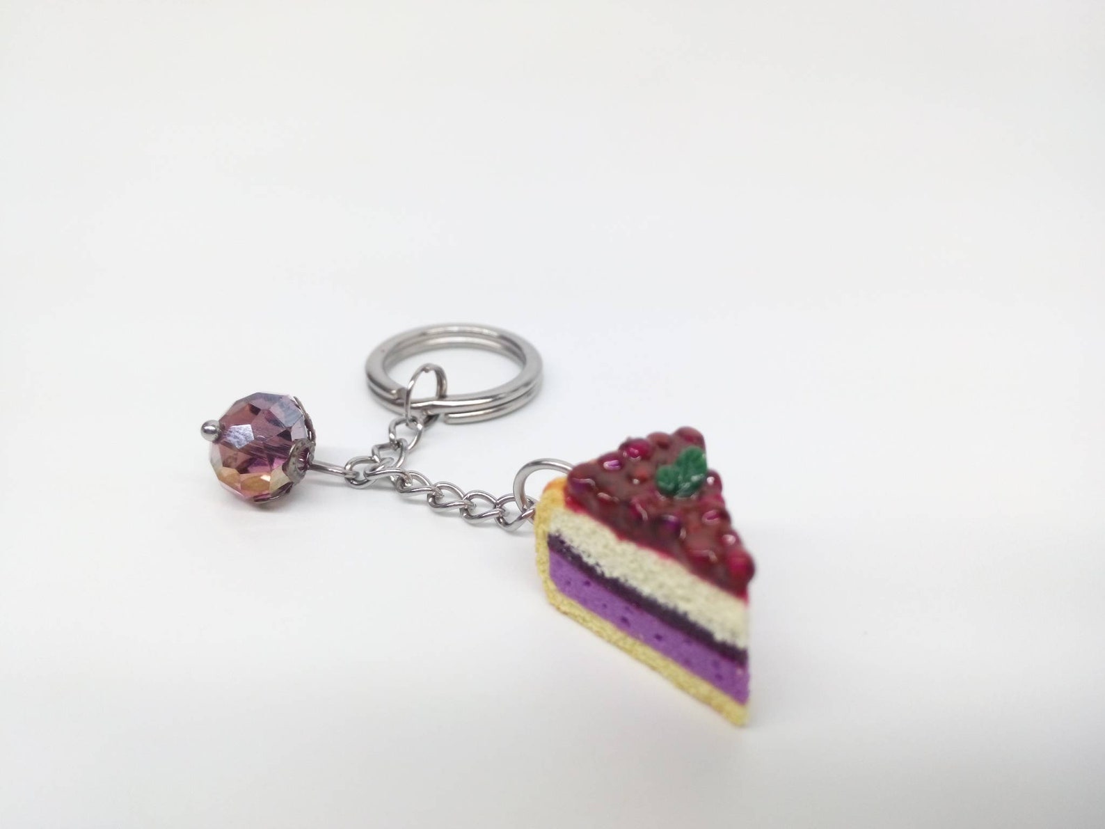 Handmade Polymer Clay Blueberry Cheesecake Charm, Foodie Jewelry - Etsy