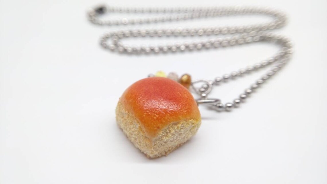 Dinner Roll Charm Bread Necklace Miniature Food Jewelry | Etsy
