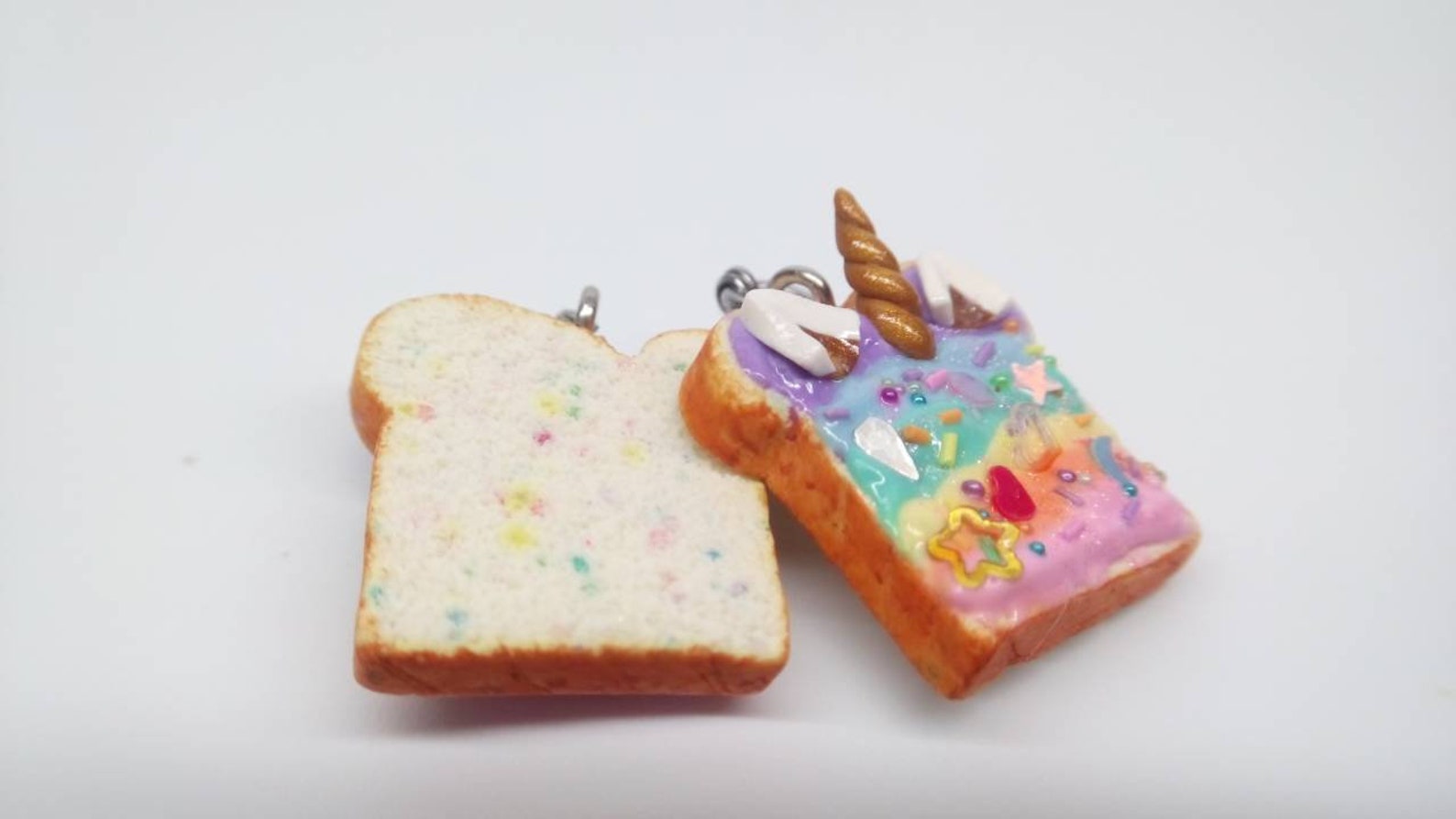 Unicorn Toast Charm, Unicorn Rainbow Toast Necklace, Unicorn Jewelry ...