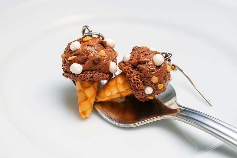 Handmade Ice Cream Cone Charm, Miniature Food Jewelry - Etsy