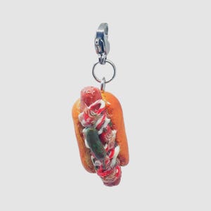 Handmade Polymer Clay LA Style Hot Dog Charm, Miniature Food Jewelry - Etsy