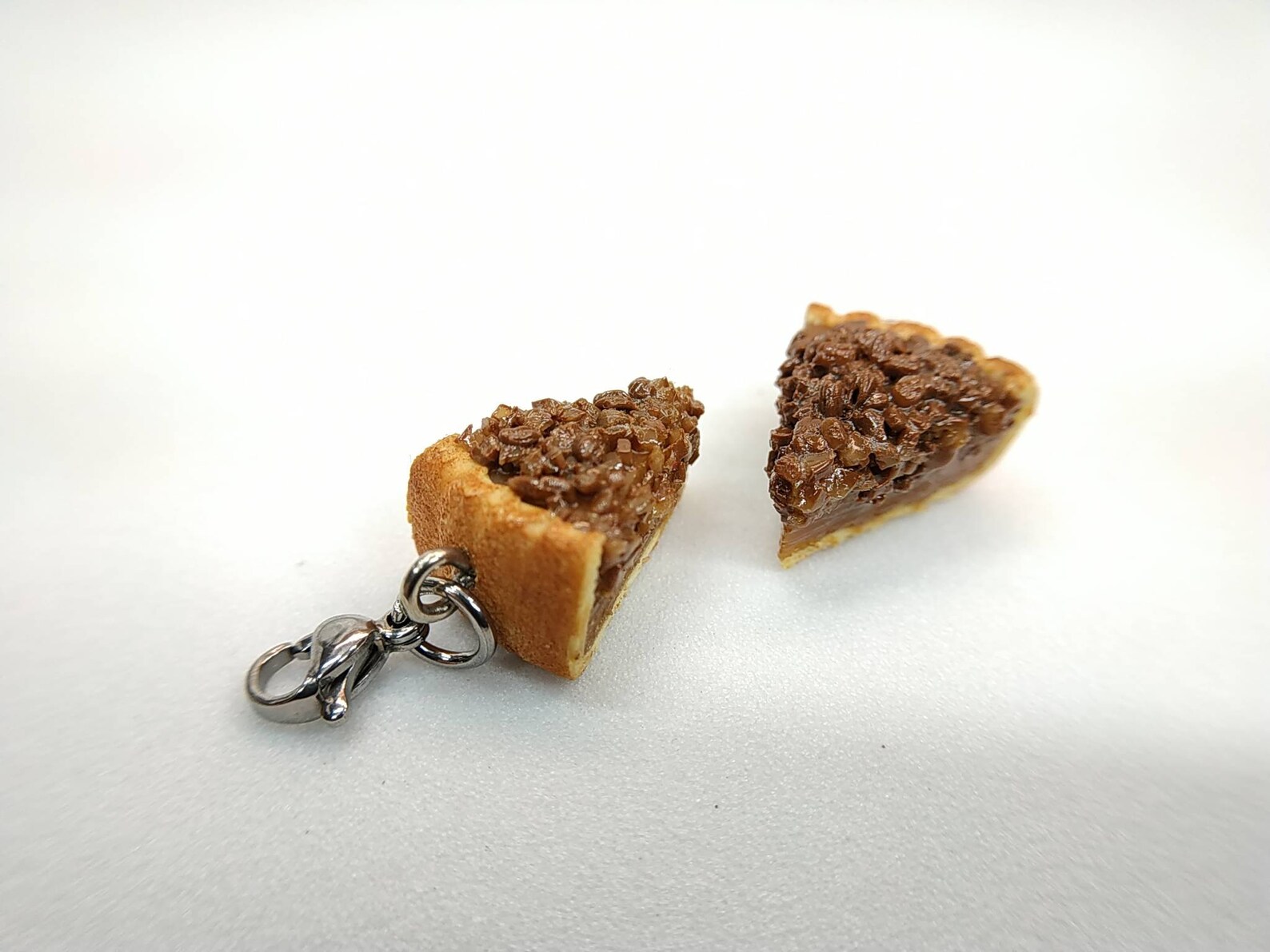 Pecan Pie Charm, Food Charms, Dessert Jewelry, Food Necklace, Fall ...