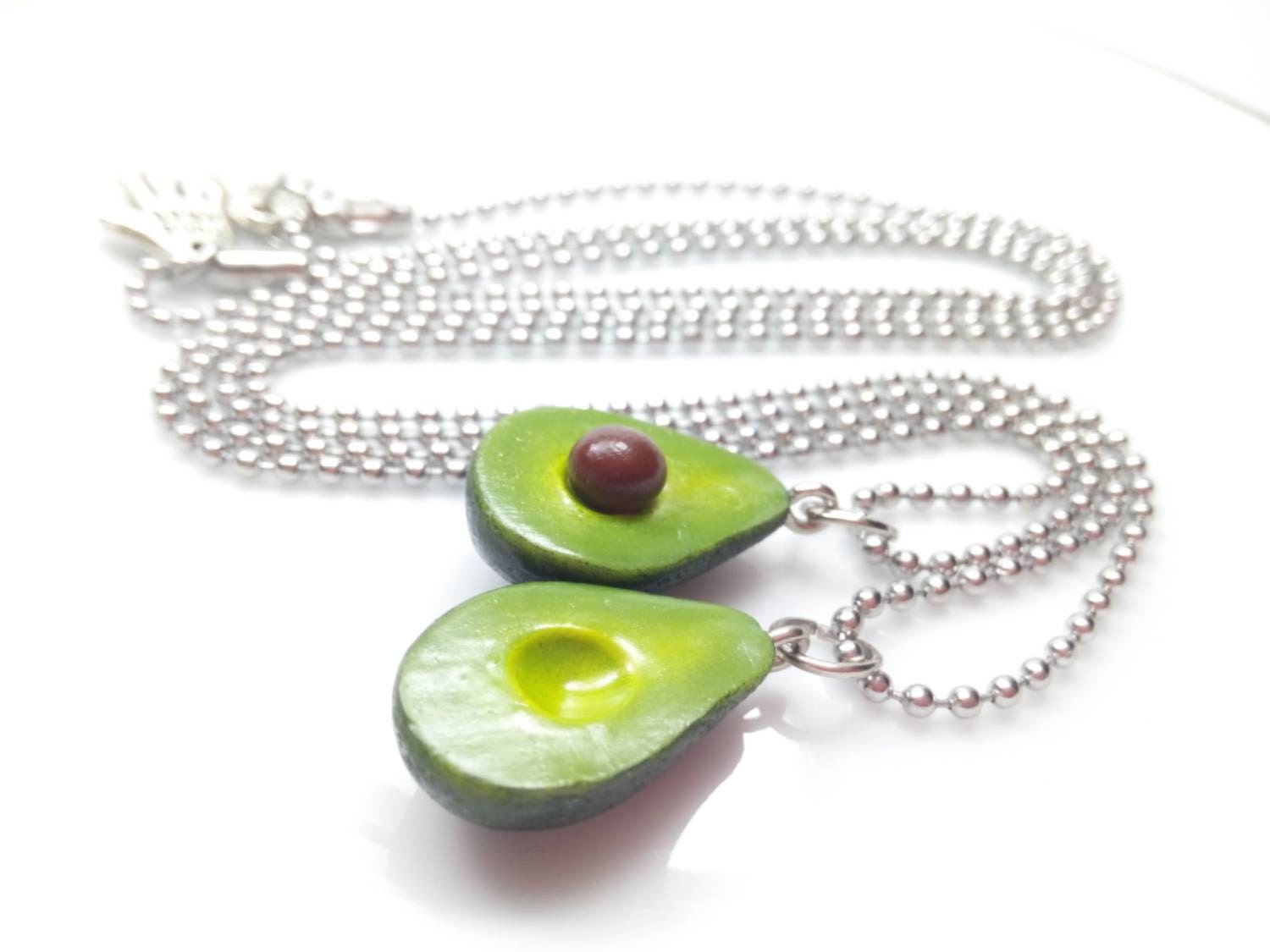 Avocado Necklaces Set Avocado Charms Food Necklace Food | Etsy