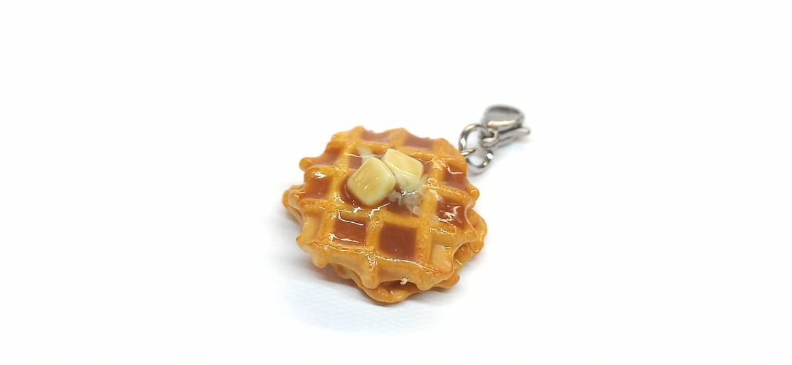 Waffle Charm Pancake Jewelry Miniature Food Jewelry Polymer | Etsy