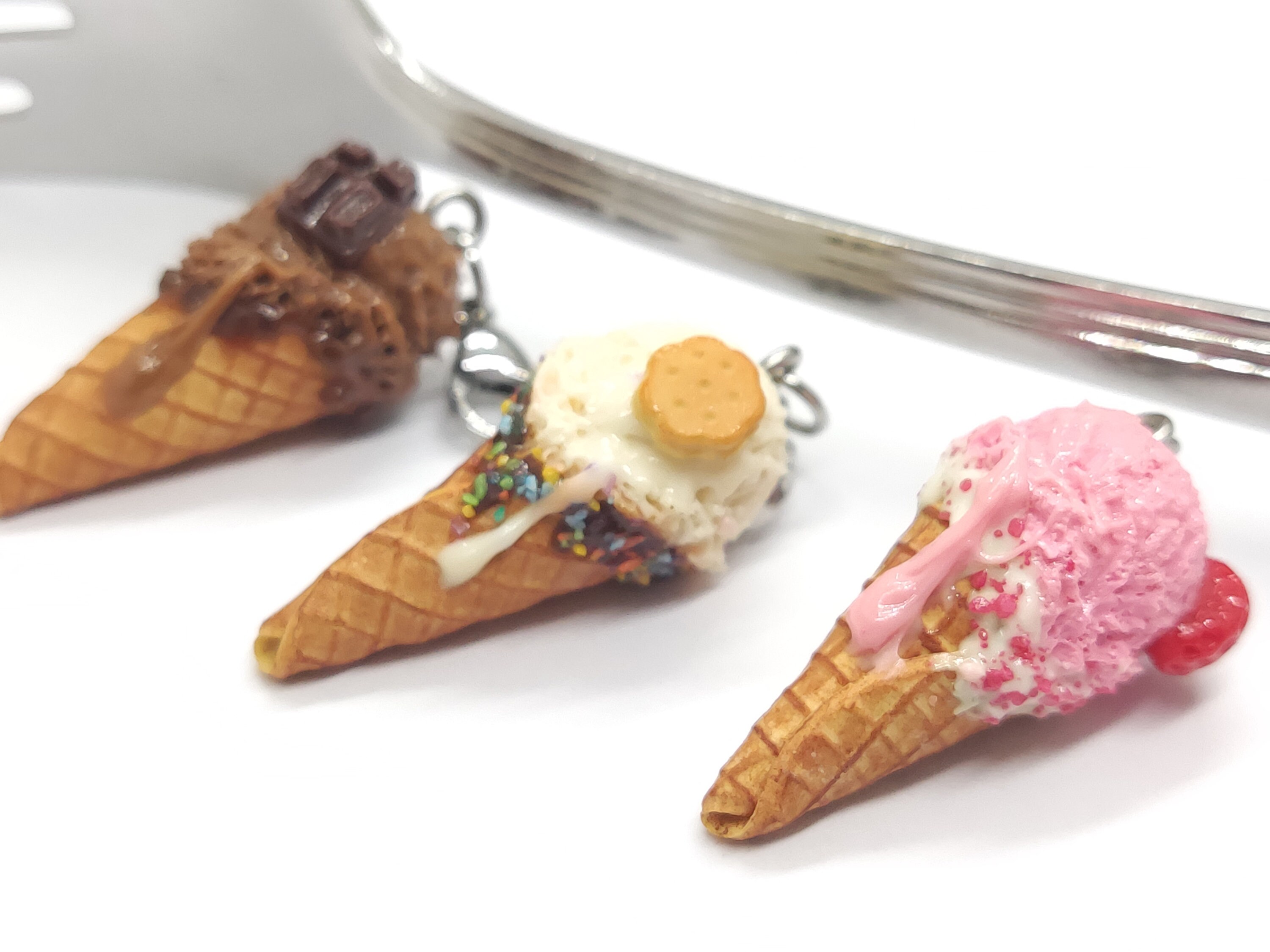 Classic Flavors Ice Cream Charm, Made-to-order, Polymer Clay Jewelry ...
