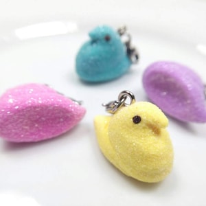 Easter Peeps Charms, Easter Jewelry, Miniature Peeps, Easter Peeps ...