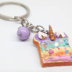 Unicorn Toast Charm, Unicorn Rainbow Toast Necklace, Unicorn Jewelry ...
