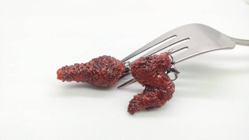 Buffalo Wing Charm Chicken Leg Charm Polymer Clay Food | Etsy