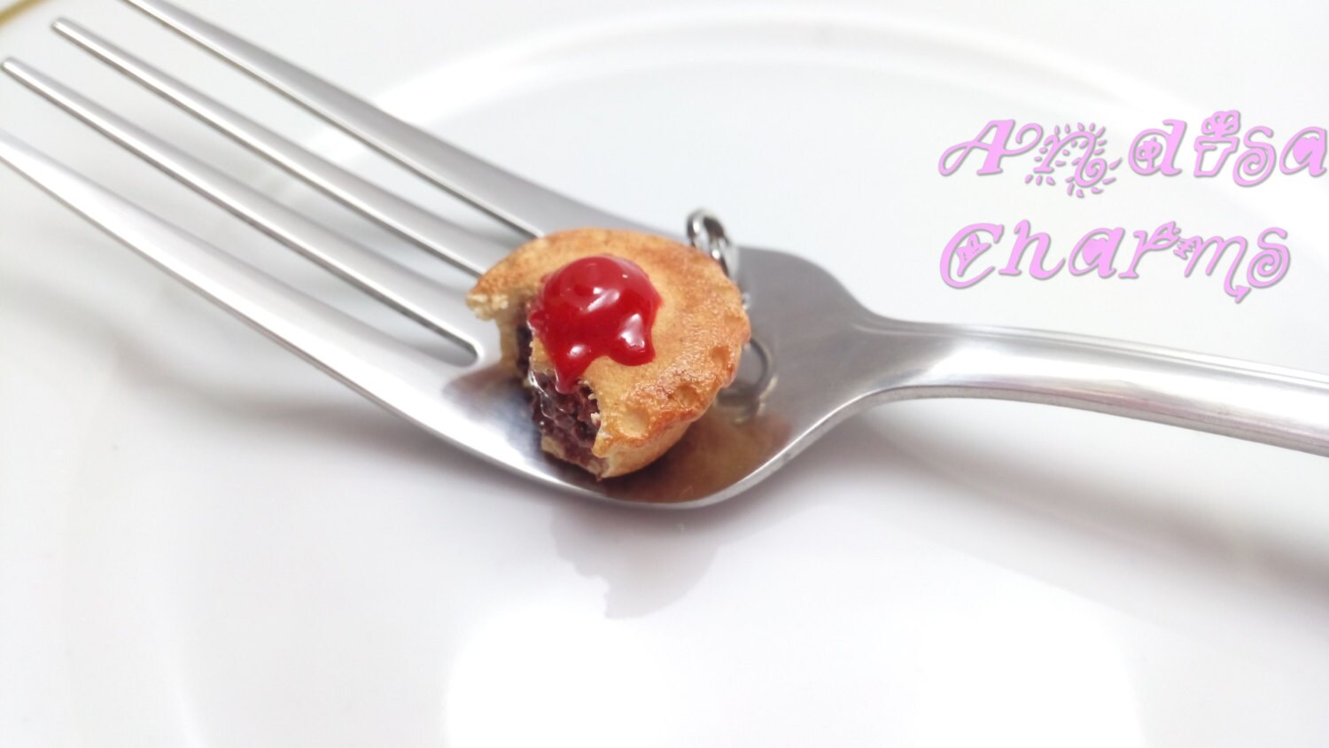 Meat Pie Charm, Miniature Food Jewelry, Kawaii Dollhouse Gift, Handmade ...