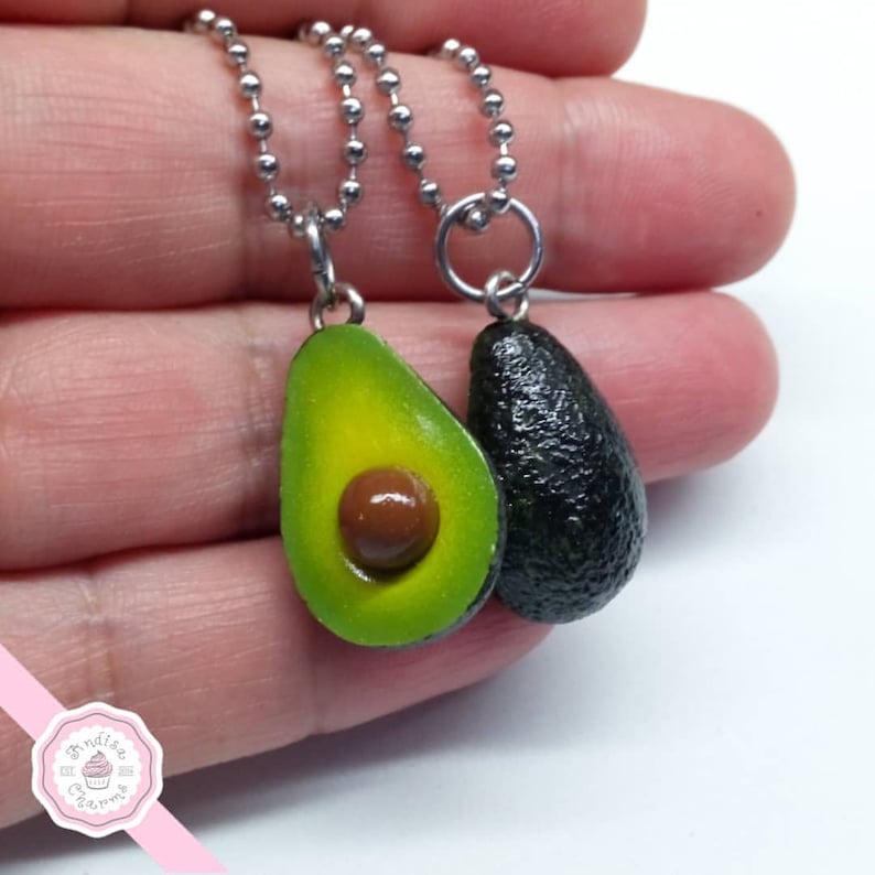 Avocado Necklaces Set Avocado Charms Food Necklace Food - Etsy