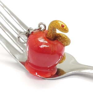 Snake Candied Apple Charm, Made-to-order, Polymer Clay Jewelry, Foodie ...