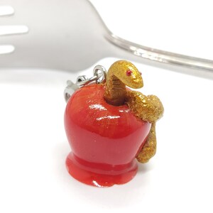 Snake Candied Apple Charm, Made-to-order, Polymer Clay Jewelry, Foodie ...