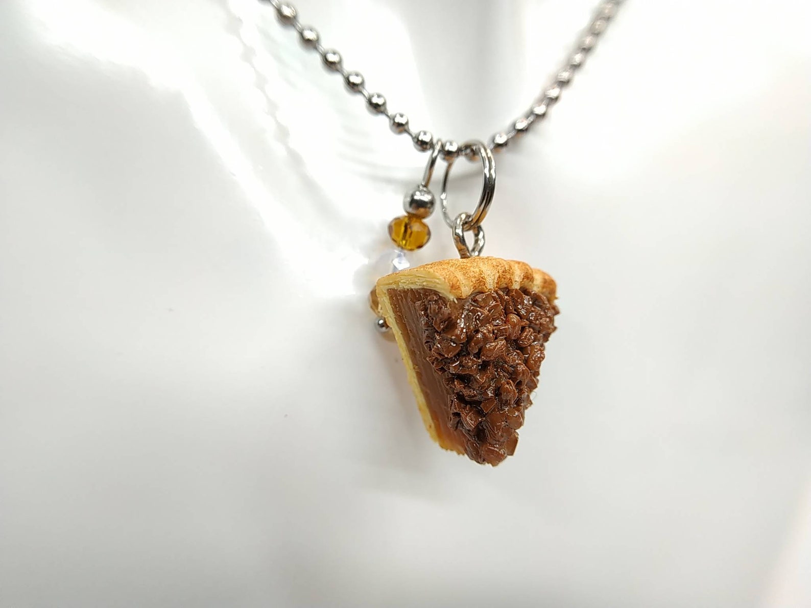 Pecan Pie Charm Food Charms Dessert Jewelry Food Necklace | Etsy