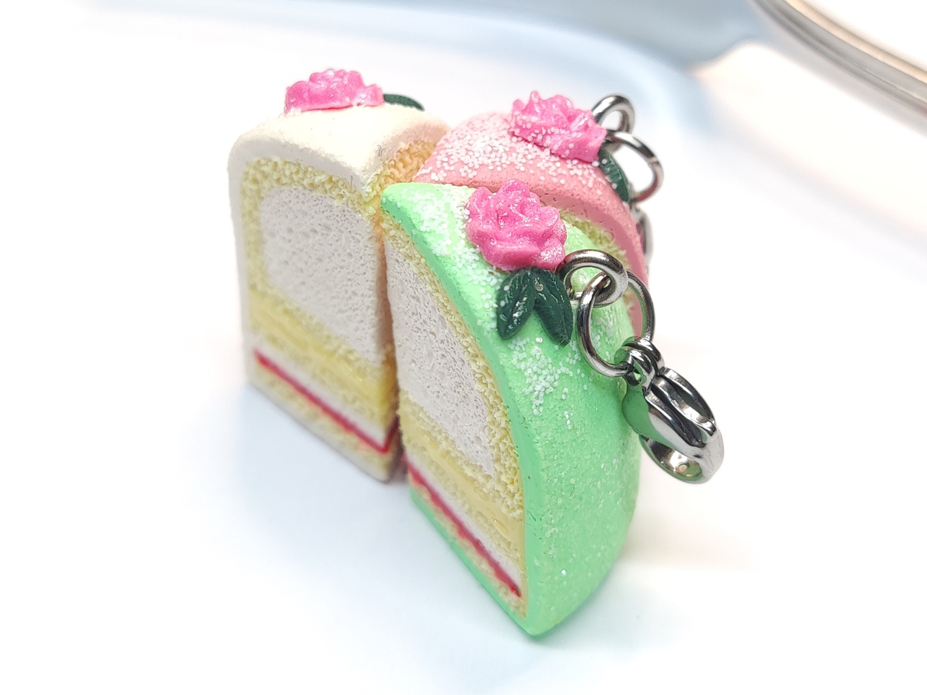 Polymer Clay Swedish Princess Cake Charm, Miniature Food Jewelry ...