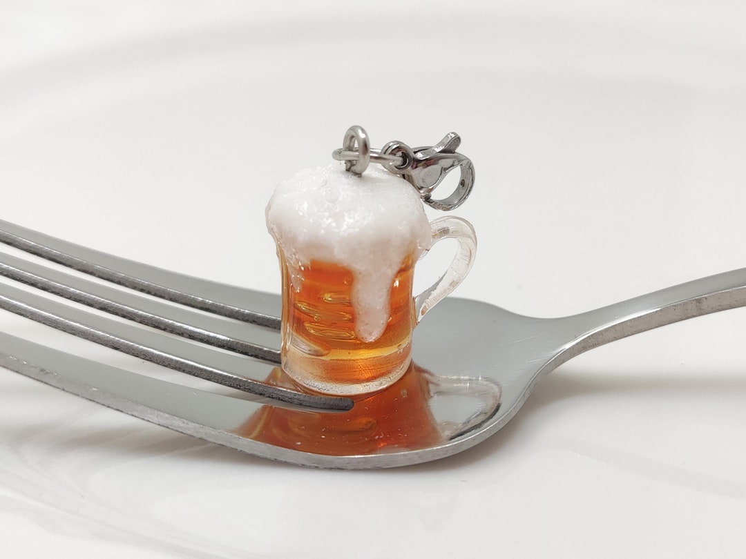 Foamy Beer Jar Charm Necklace, Food Jewelry Gift - Etsy