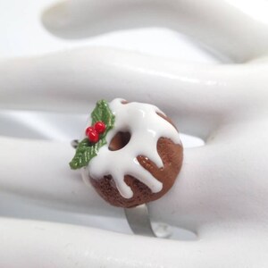 Christmas Budnt Pudding Charm, Budnt Cake Earrings, Miniature Food ...