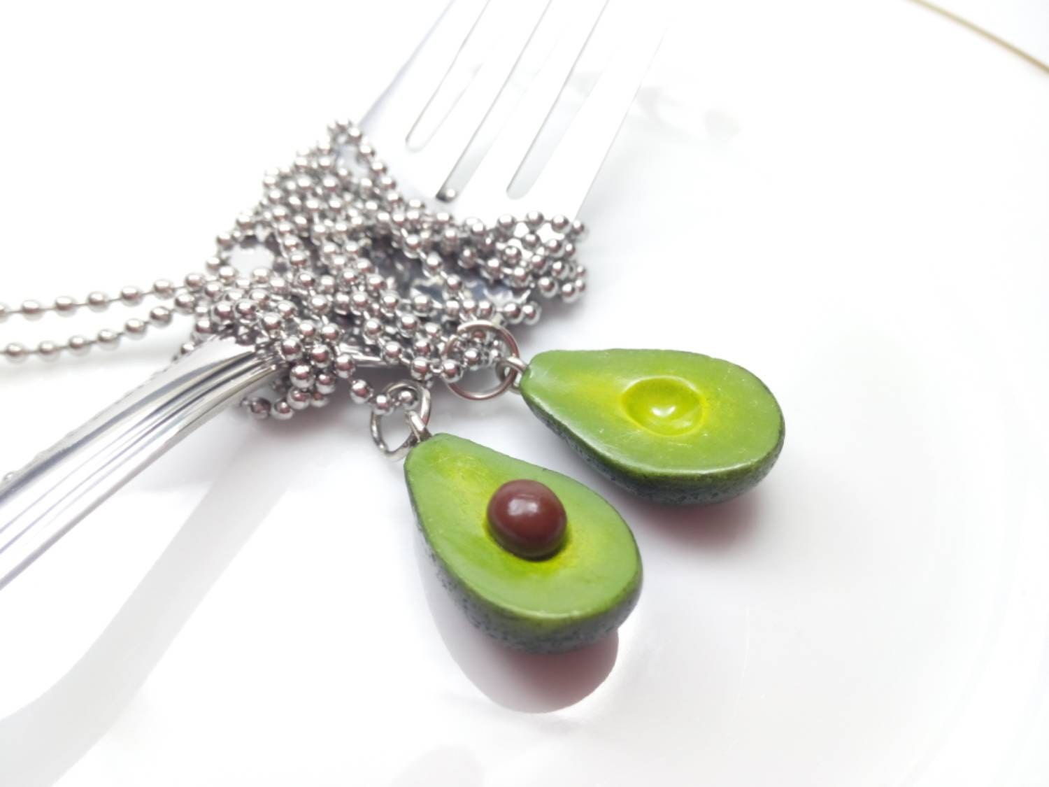 Avocado Necklaces Set Avocado Charms Food Necklace Food | Etsy