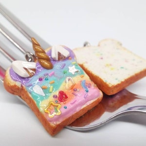 Unicorn Toast Charm, Unicorn Rainbow Toast Necklace, Unicorn Jewelry ...