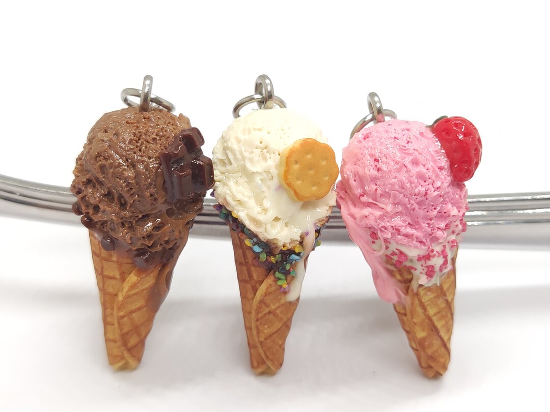 Classic Flavors Ice Cream Charm, Made-to-order, Polymer Clay Jewelry ...