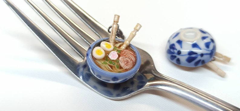 Ramen Bowl Charm Pork Ramen Necklace Miniature Food Jewelry - Etsy