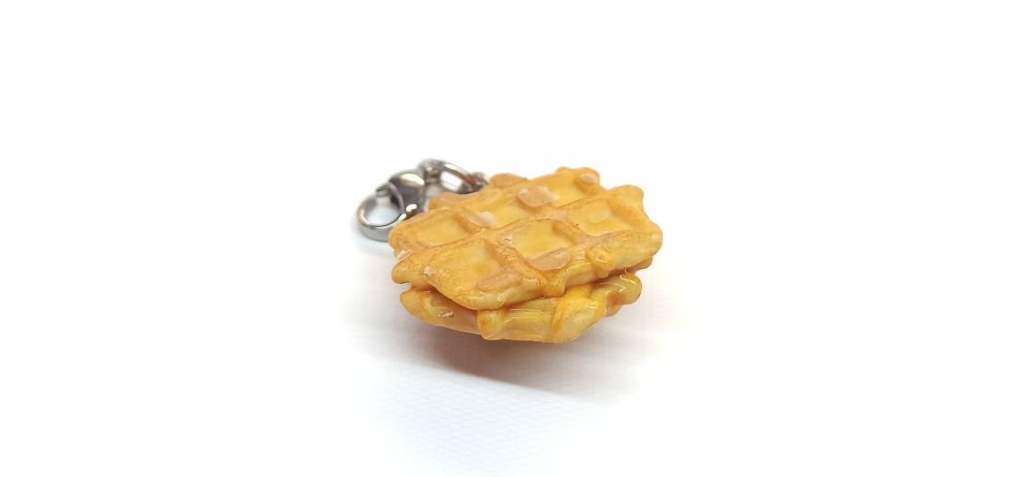 Waffle Charm Pancake Jewelry Miniature Food Jewelry Polymer | Etsy