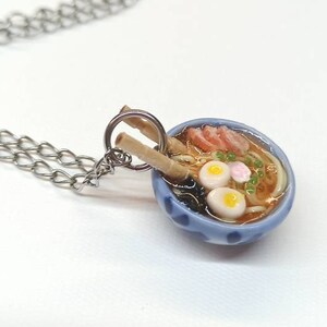 Ramen Bowl Charm, Pork Ramen Necklace, Miniature Food Jewelry, Polymer ...