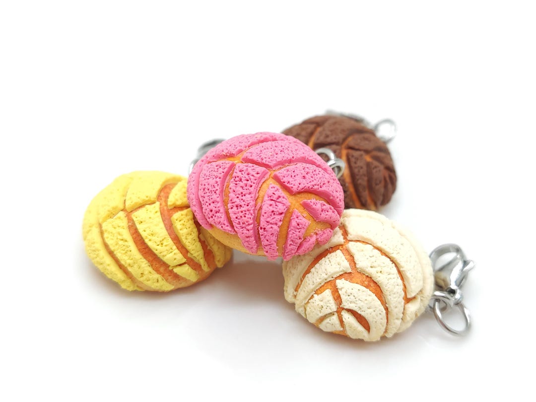 Sweet Bread Charm, Mexican Concha Jewelry, Miniature Food Jewelry, Food ...
