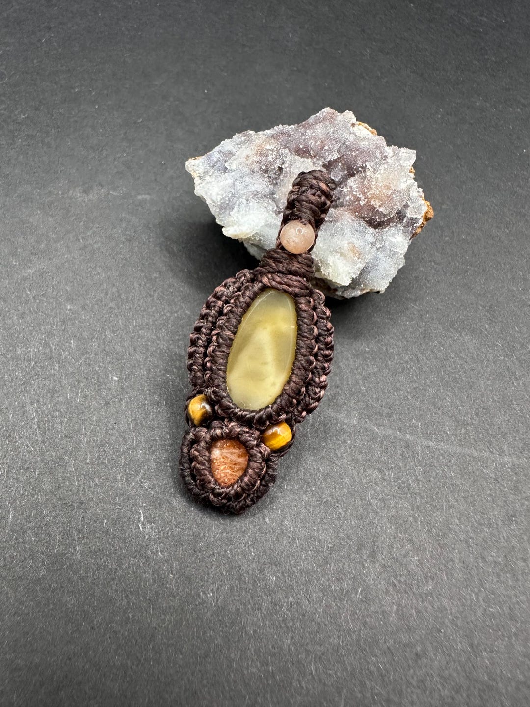 Common Opal & Sunstone Necklace Washington Opal Necklace Common Opal ...