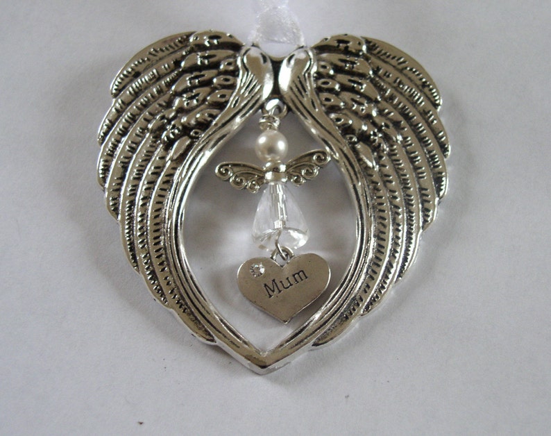 Memorial Hanging Ornament Made With Pearl & Crystal Angel - Etsy Canada