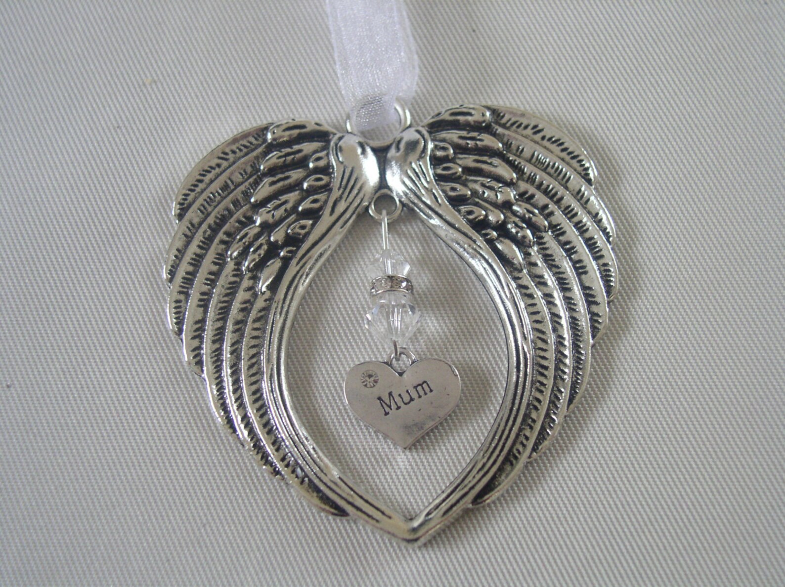 Memorial Hanging Ornament Angel Wing With Swarovski/preciosa | Etsy