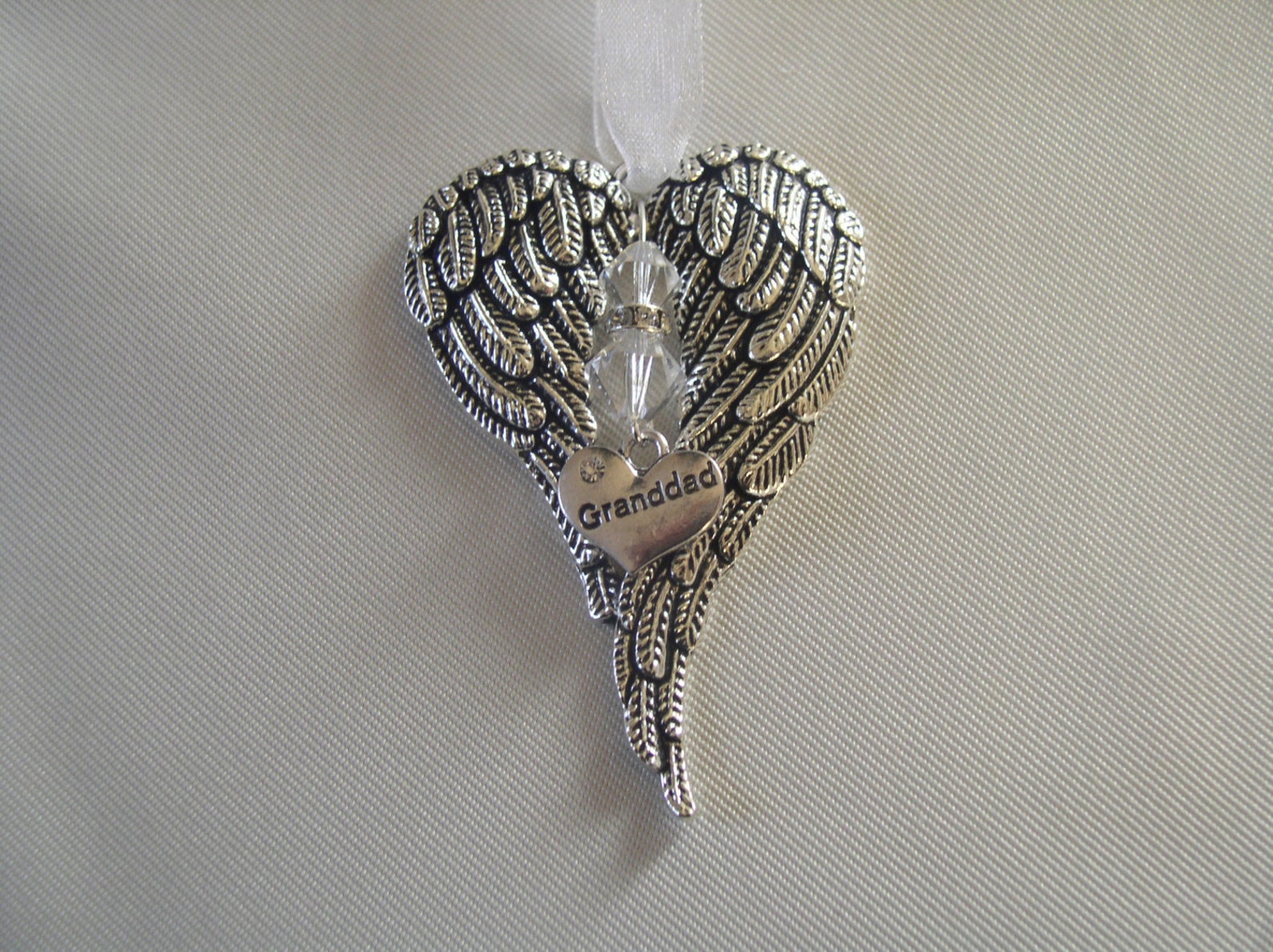 Memorial Angel Wing Hanging Ornament With Swarovski/preciosa | Etsy Memorial Angel Wing Hanging Ornament With Swarovski/preciosa | Etsy