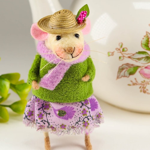 Needle Felted Mouse Wool Mouse Waldorf Animal Miniature - Etsy