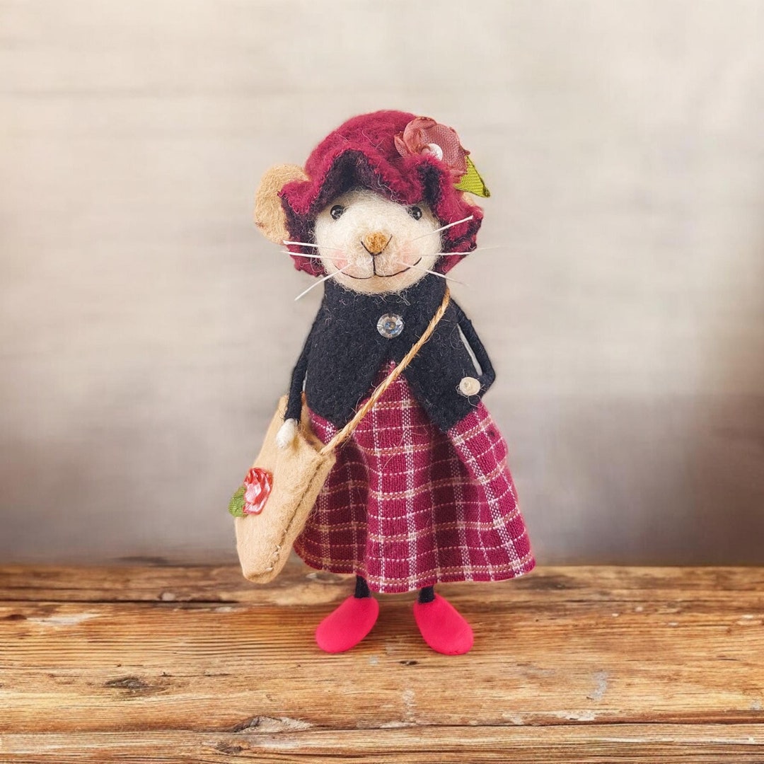 Needle Felted Mouse, Miniature Mouse, Woolen Mouse, Art Doll, Home ...