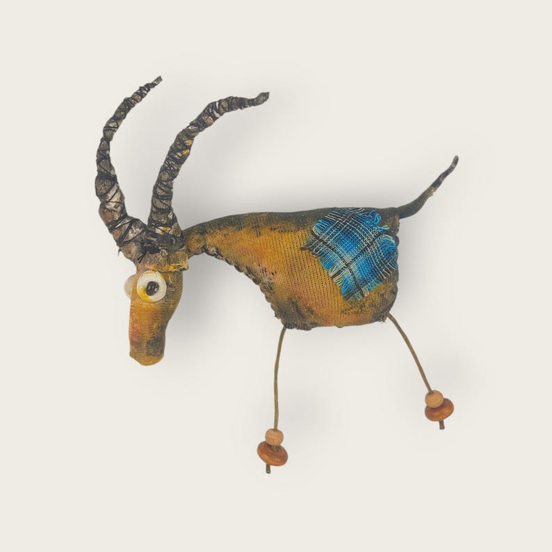 OOAK Goat Brooch - Whimsical Handmade Fabric Animal Jewelry - Etsy New ...